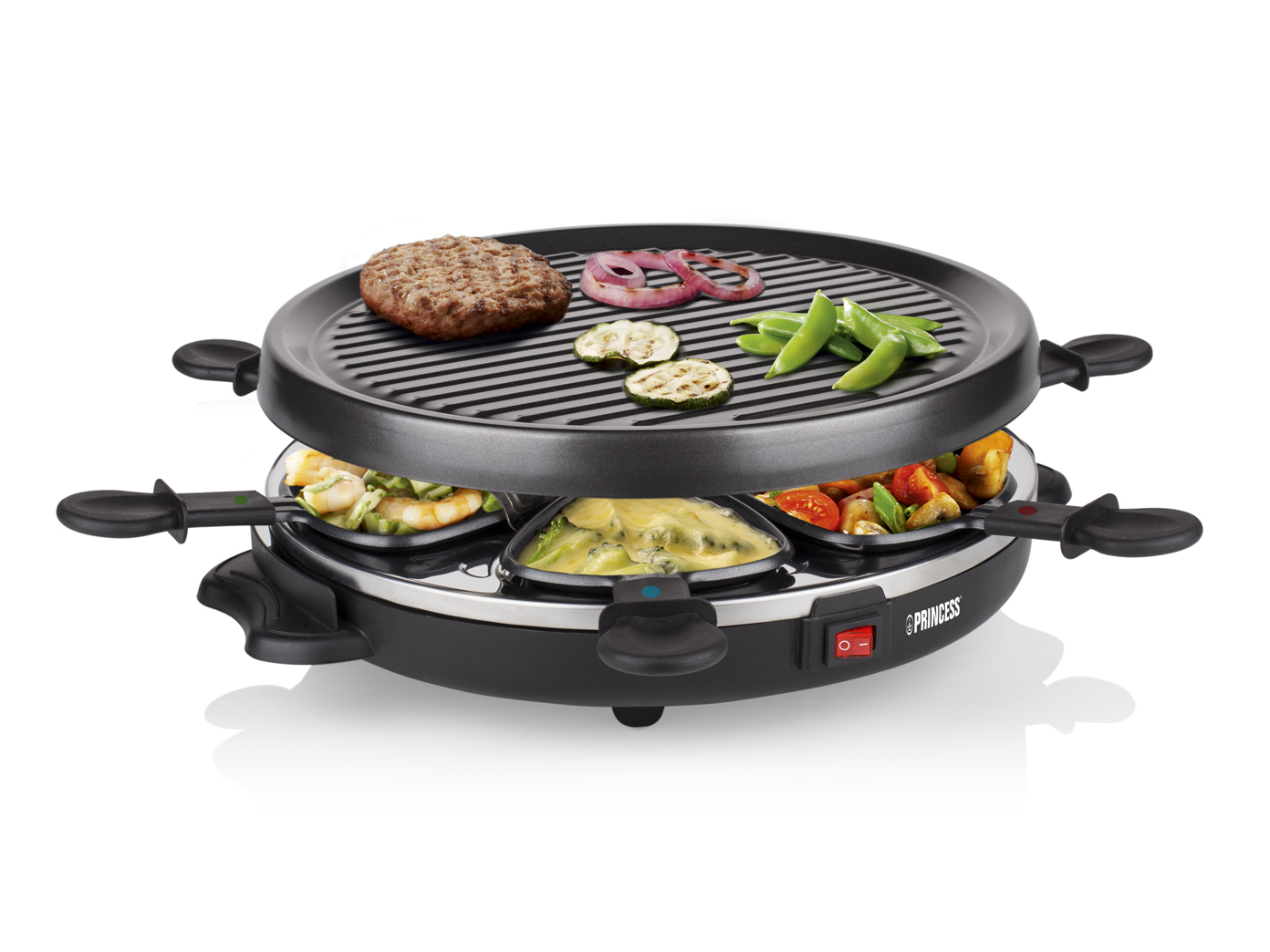 Set griglia elettrica da tavolo raclette svizzera griglia con padelle per 4-8 persone